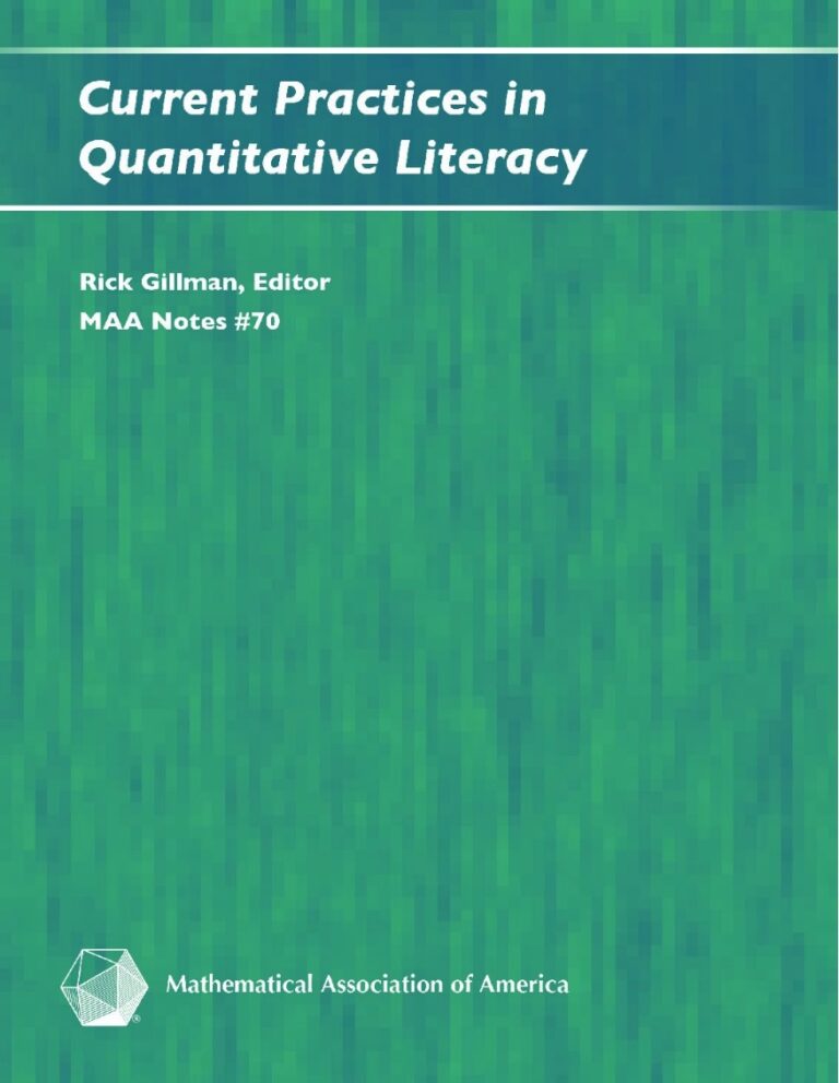 Notes Volume 70 – Current Practices in Quantitative Literacy ...