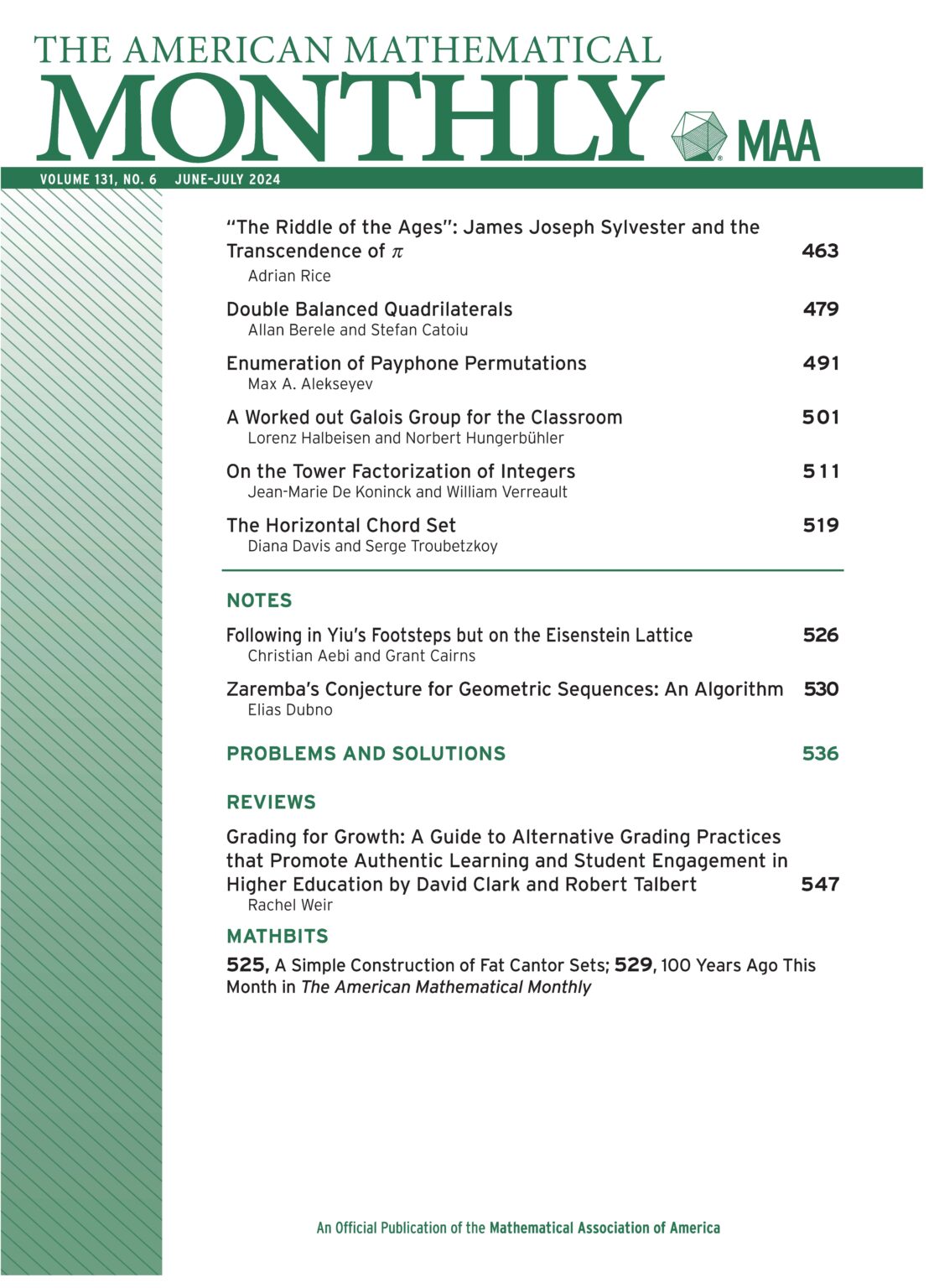 The American Mathematical Monthly – Mathematical Association of America